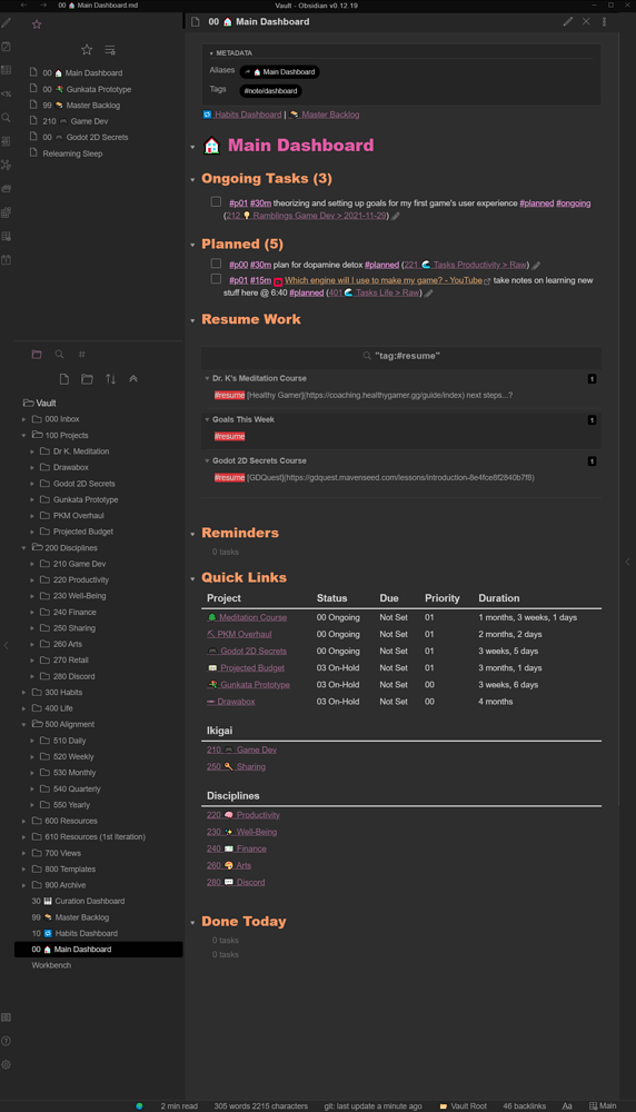 Obsidian Gems of the Year 2021 nomination - Workflows - Basement - Obsidian Forum