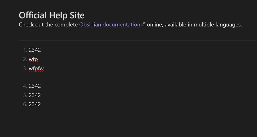 Once Changing the Numbering of a Numbered List, There is Now Automatic Changing of the Numbering ...