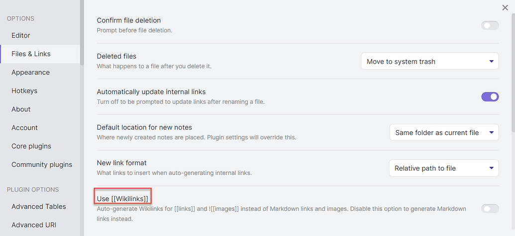 `Wikilink` in help documentation - Help - Obsidian Forum