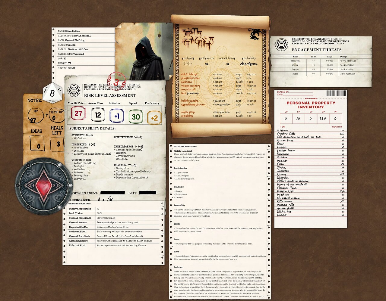 A DnD Character sheet I made using Canvas! (complete with working ...