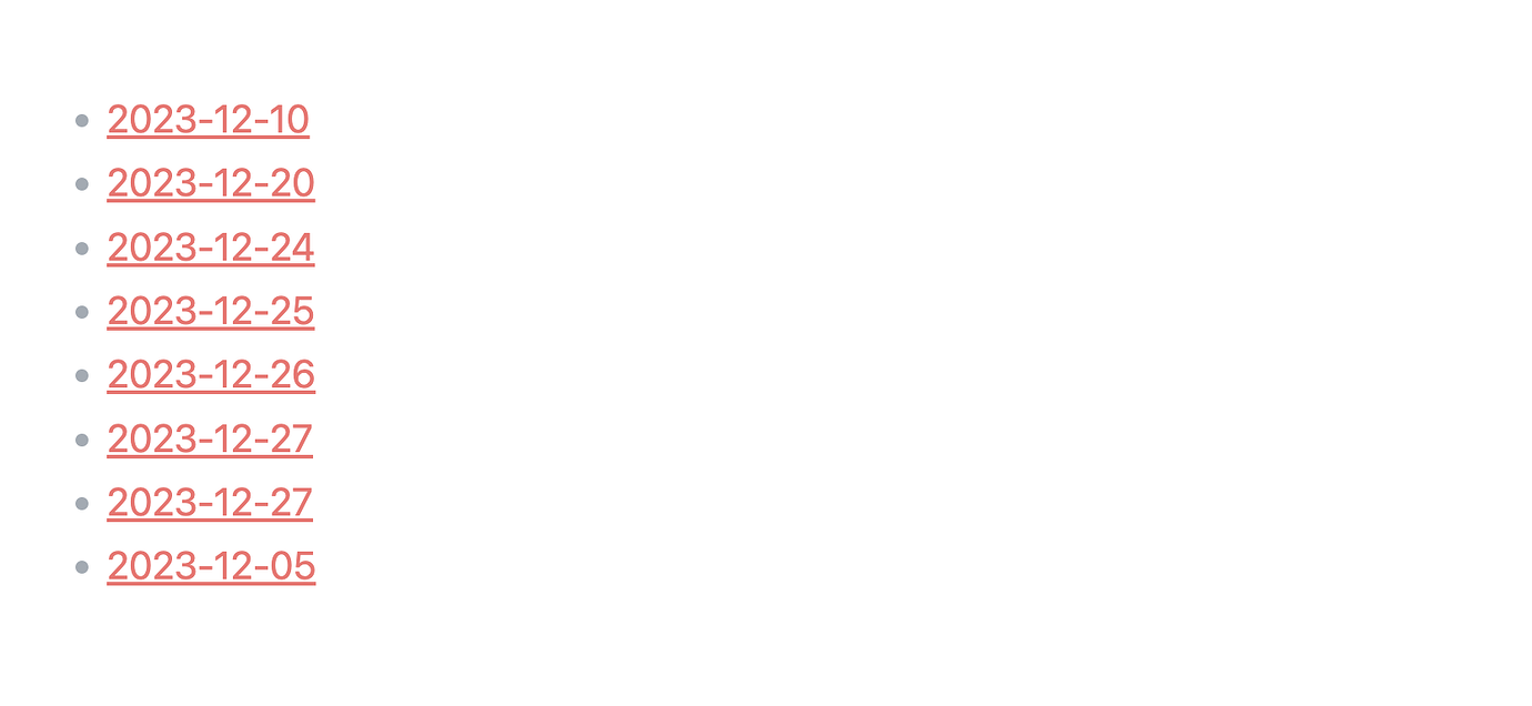 [dataview] Calendar view of all outgoing links that look like dates ...