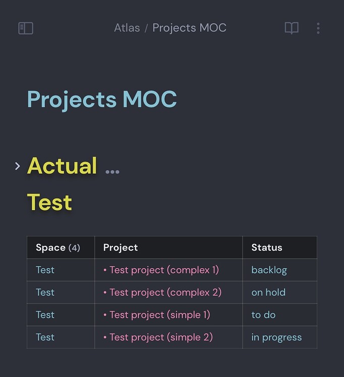 Projects list based on folder and subfolder contents - Help - Obsidian Forum