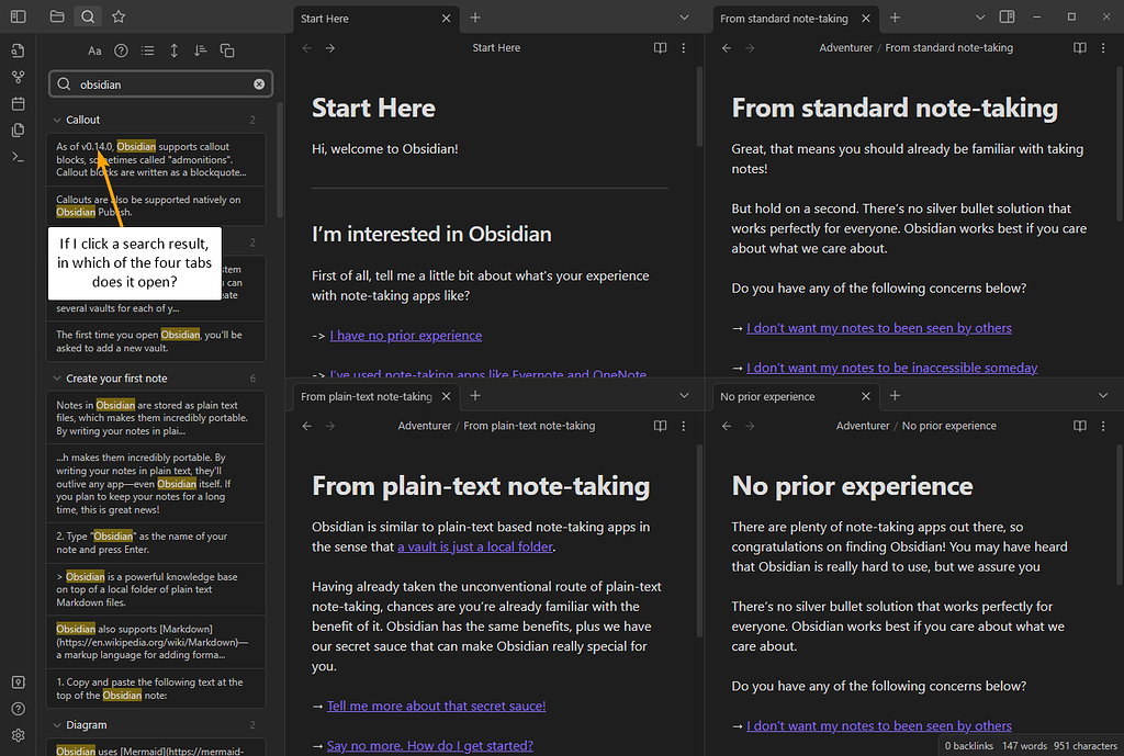 Bring back highlight of active pane (tab) - Feature requests - Obsidian Forum