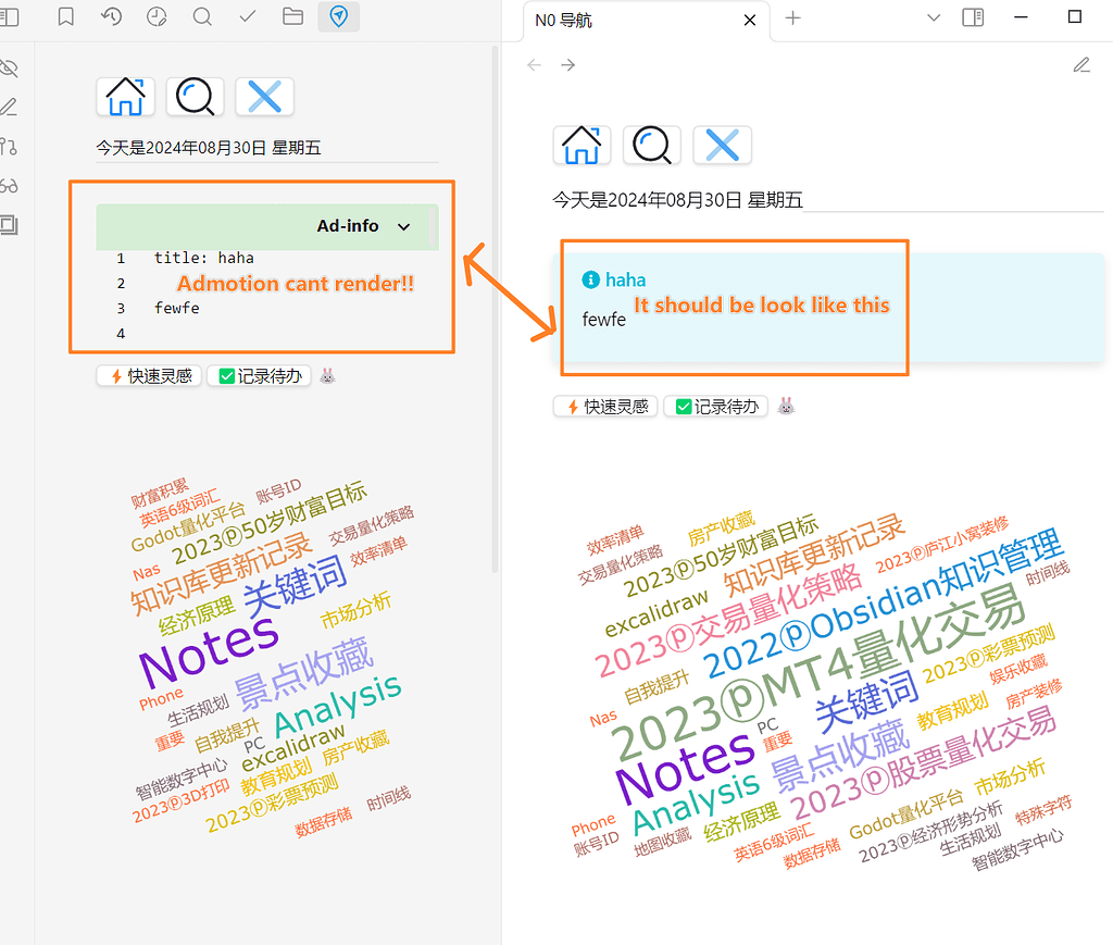 Custom note pinned on left ribbon cant render correctly - Help ...