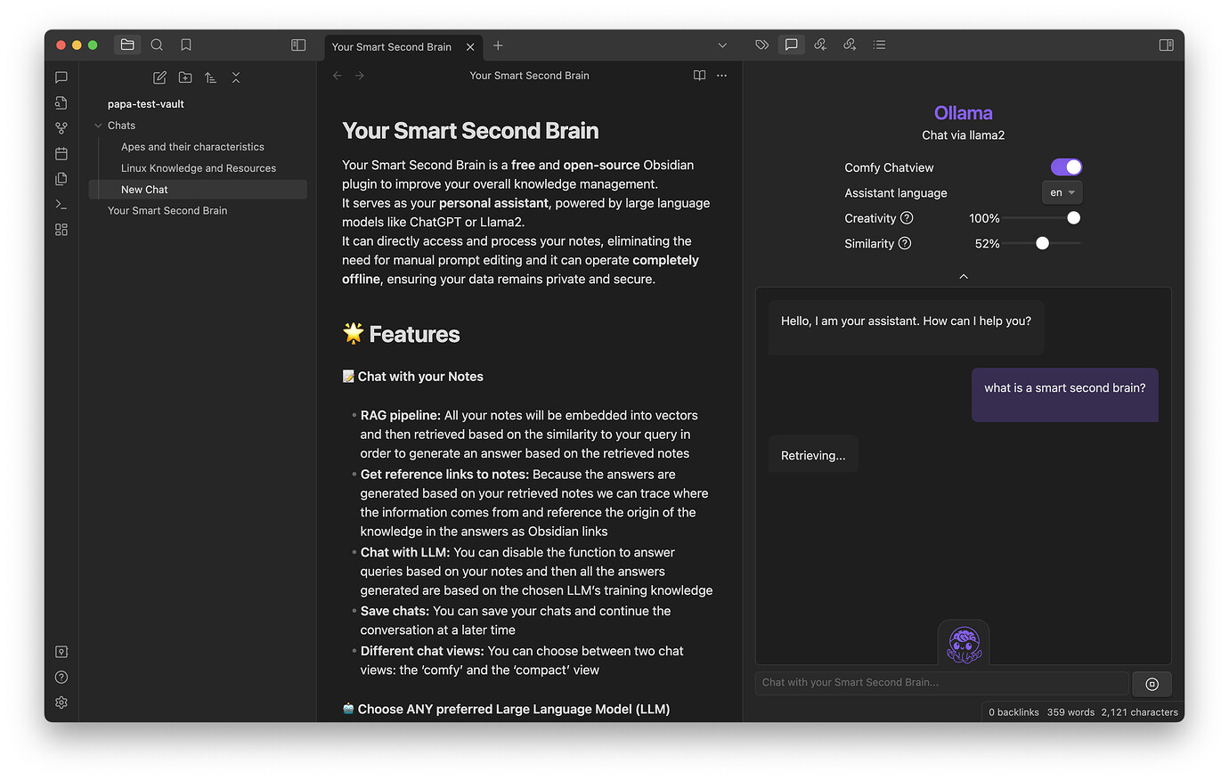 Plugin Release: Smart Second Brain - Local AI Assistant - Share ...