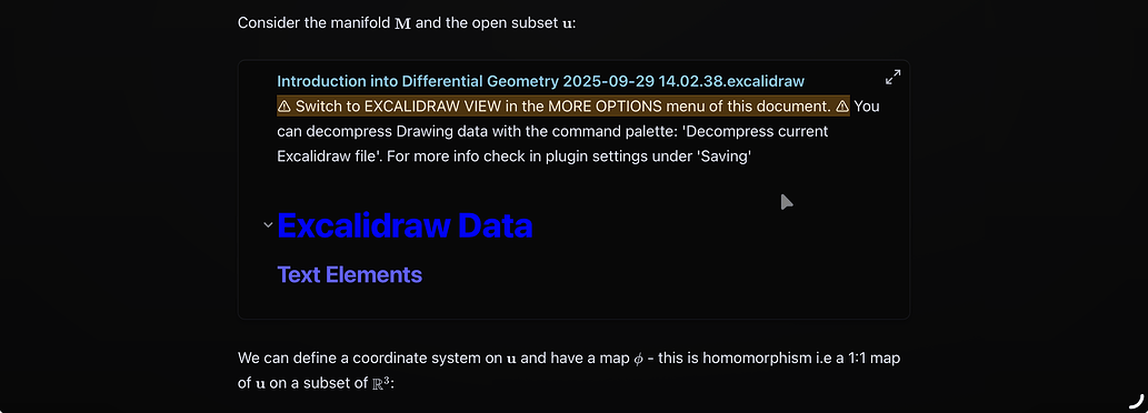 Excalidraw Drawings just open as markdown files now and wont embed ...