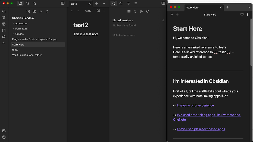Unlinked mentions doesn't work - Bug graveyard - Obsidian Forum