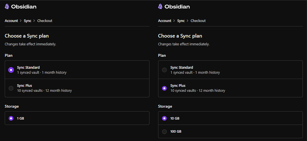 Add/Change Obsidian Sync plans - Feature requests - Obsidian Forum