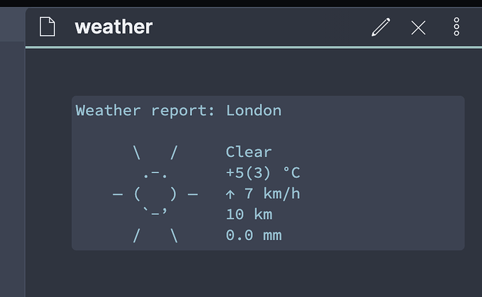 Inserting more detailed weather forecasts into a daily note - Share ...