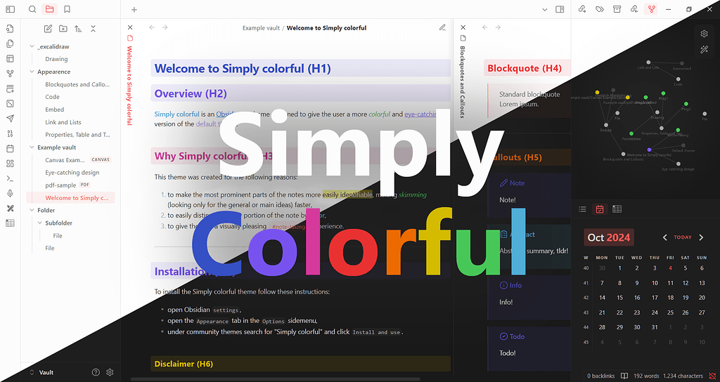 Theme: Simply Colorful - Share & showcase - Obsidian Forum