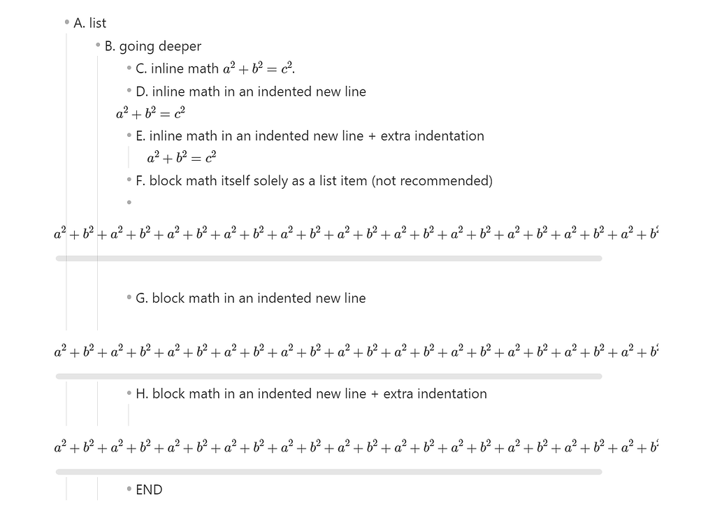 Add something to unindent the position of Block Math inside a list - Feature requests - Obsidian ...
