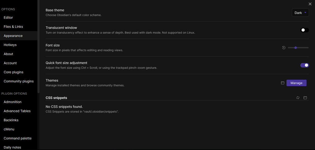 Where to find the original/default obsidian.css? - Custom CSS & Theme Design - Obsidian Forum