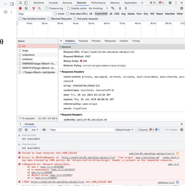 Network error occurred. Network unavailable - Help - Obsidian Forum