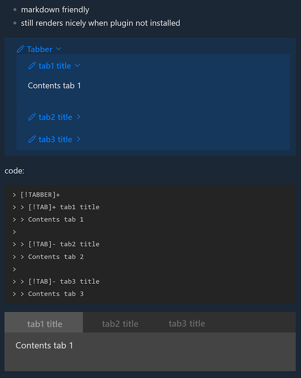 Tabber plugin - Plugins ideas - Obsidian Forum