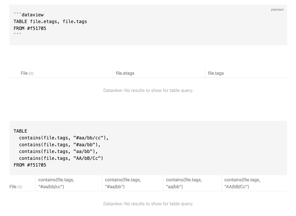Tags & Subtags - Filtering Dataview Results to Show/Not Show Results ...