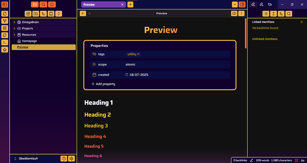 Omega Theme - Share & showcase - Obsidian Forum