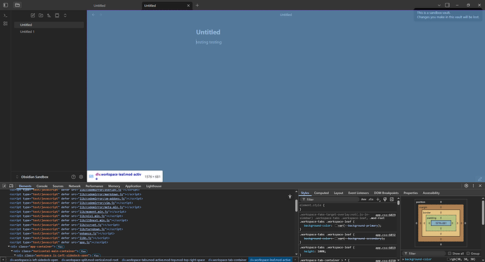 Can't inspect elements in v1.11 dev tools - Bug reports - Obsidian Forum