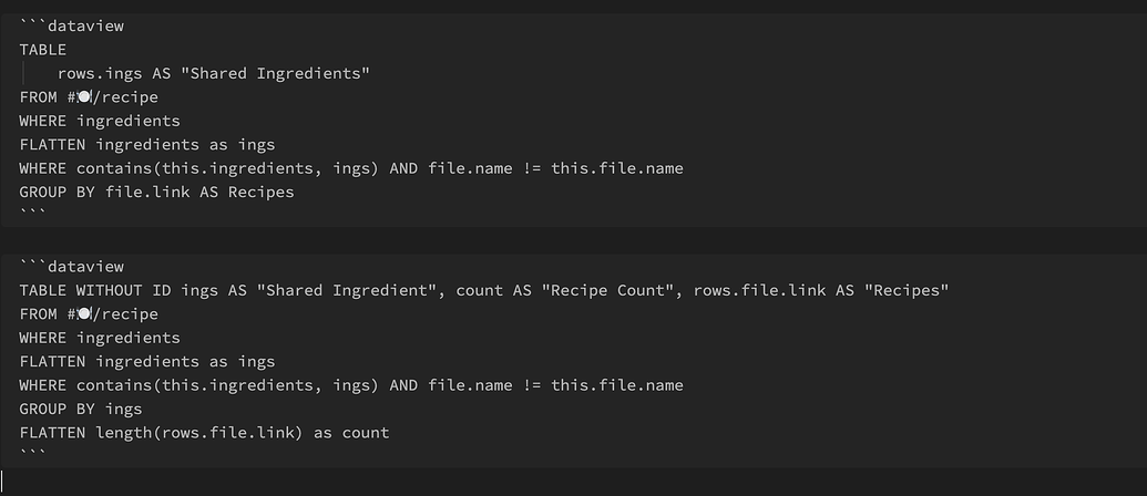 Recipe sheet - Share & showcase - Obsidian Forum