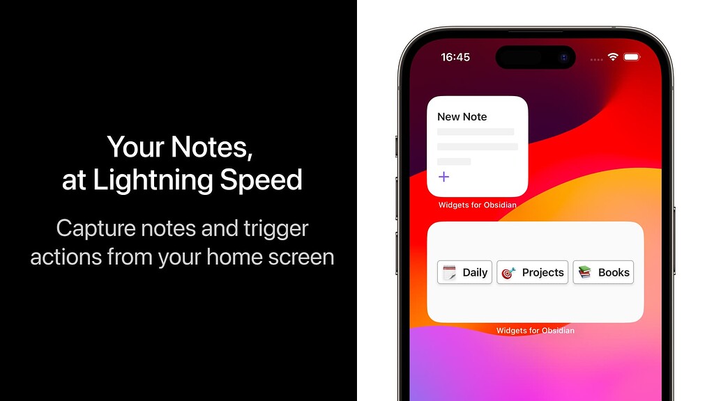 Widgets for Obsidian – iOS App - Share & showcase - Obsidian Forum