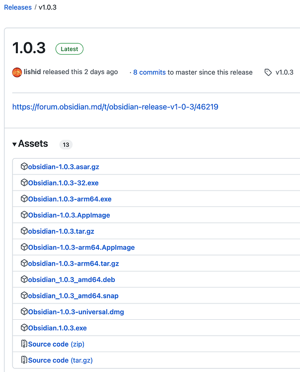 Obsidian Releases Github Repo Reporting Incorrect Asset Via Graphql Api Developers Plugin 