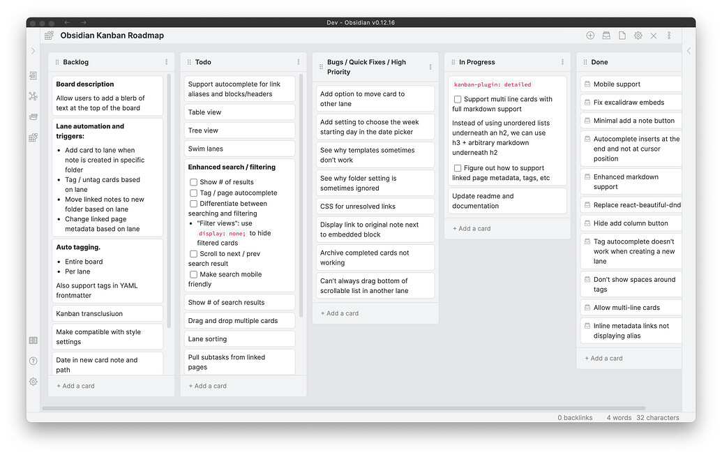 Kanban Plugin - Share & showcase - Obsidian Forum