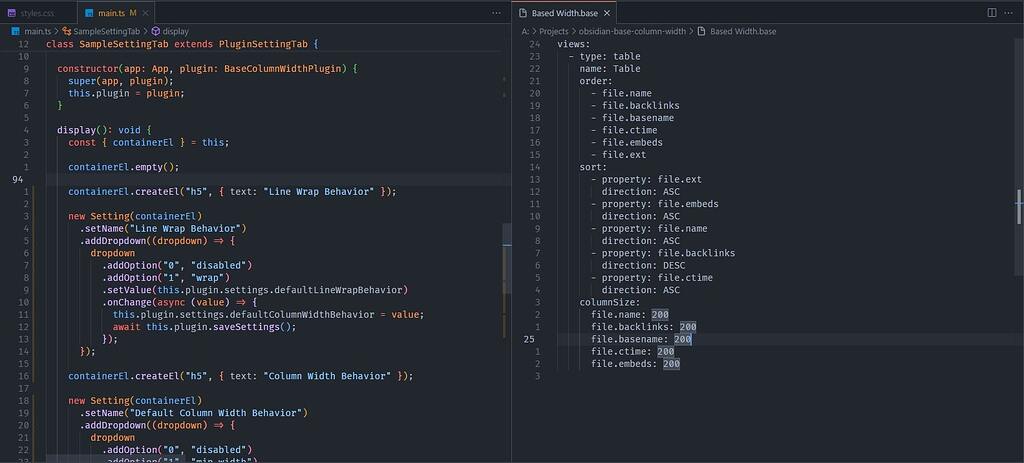 Obsidian Base Column Width Plugin - Plugins ideas - Obsidian Forum