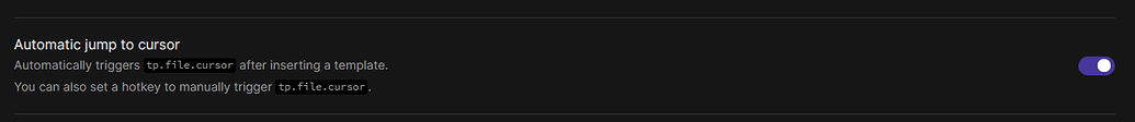 How do you place the cursor using templater? - Help - Obsidian Forum