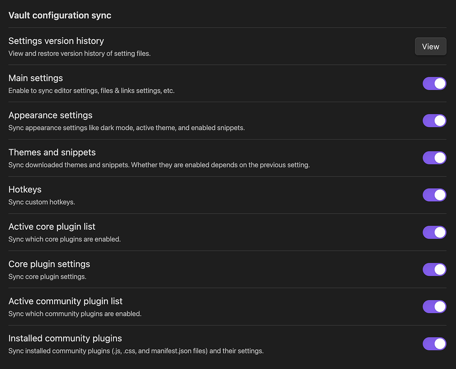 Obsidian Sync - Plugins, settings, etc - Help - Obsidian Forum Obsidian Sync - Plugins, settings, etc - Help - Obsidian Forum