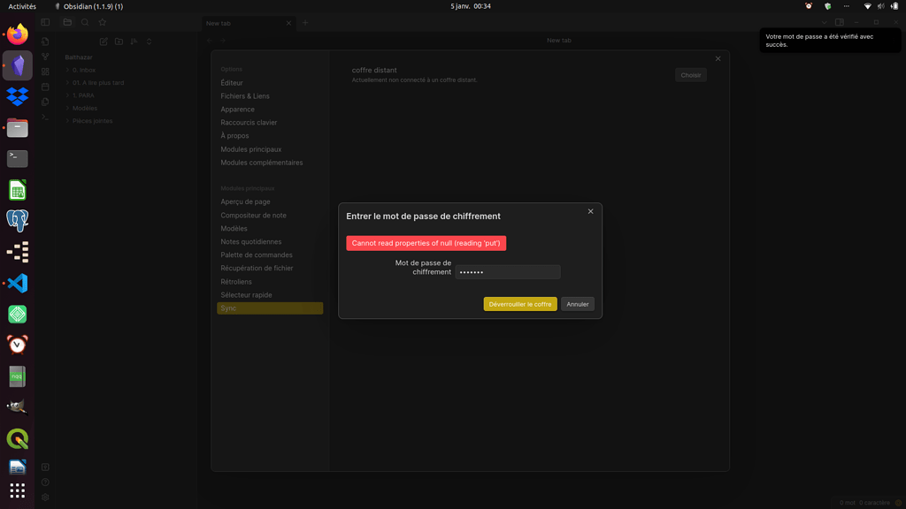 Vault does not automatically sync on Ubuntu anymore - "Cannot read properties of null (reading ...