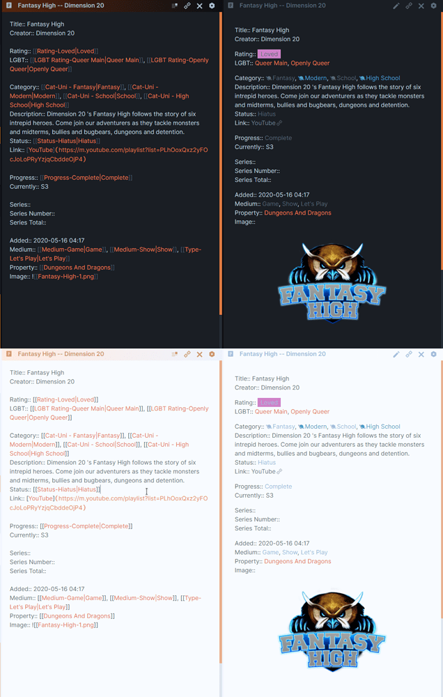 SlRvb's MediaDB Setup - Share & showcase - Obsidian Forum