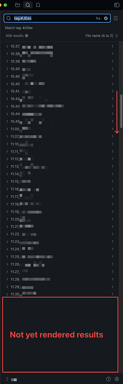 Search Sidebar Rendering Bug When Too Many Results Are Visible in Tall Screens - Bug reports ...