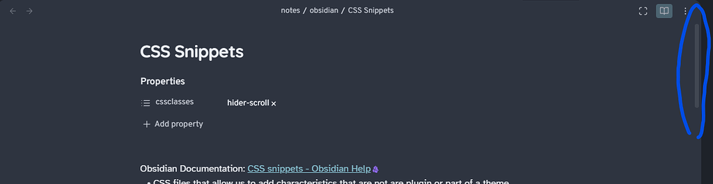 Issue using ::-webkit-scrollbar to hide scrollbar - Custom CSS & Theme Design - Obsidian Forum