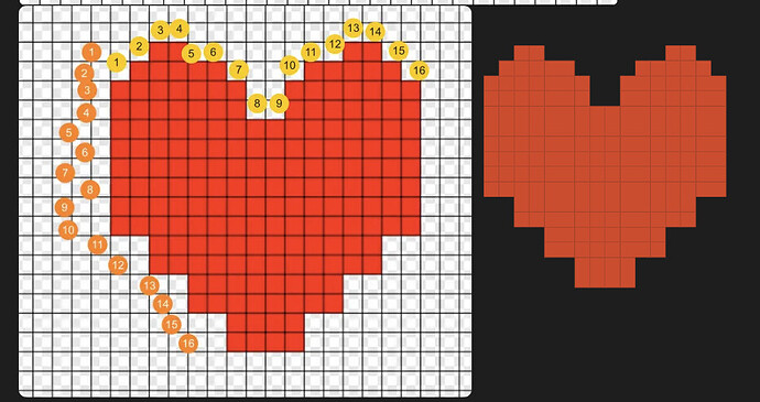 Presenting my pixel heart snippet