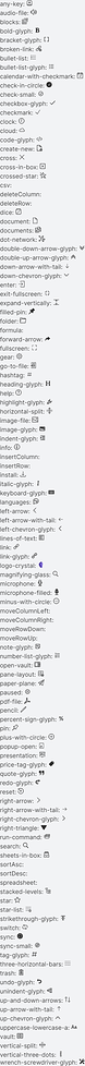List of available icons for component setIcon - Developers: Plugin ...