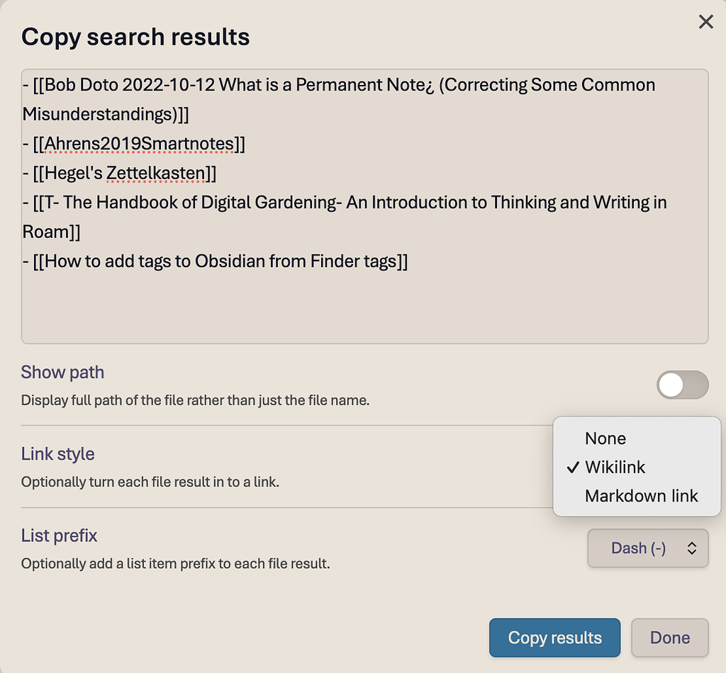 Bases: Including links & tags in "Copy table to clipboard" - Feature requests - Obsidian Forum