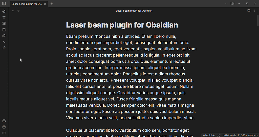 Plugin: Laser beam - reading laser lines - Share & showcase - Obsidian Forum