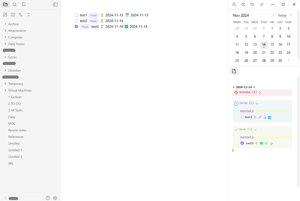 Displaying Overdue, To-Do (today) and Done (today) tasks in collapsible ...