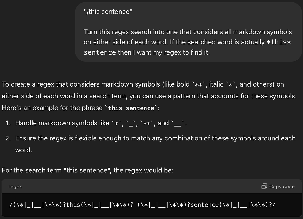 Allow Reading Mode Search Across Vault (Search ignoring markdown symbols) - Feature requests ...