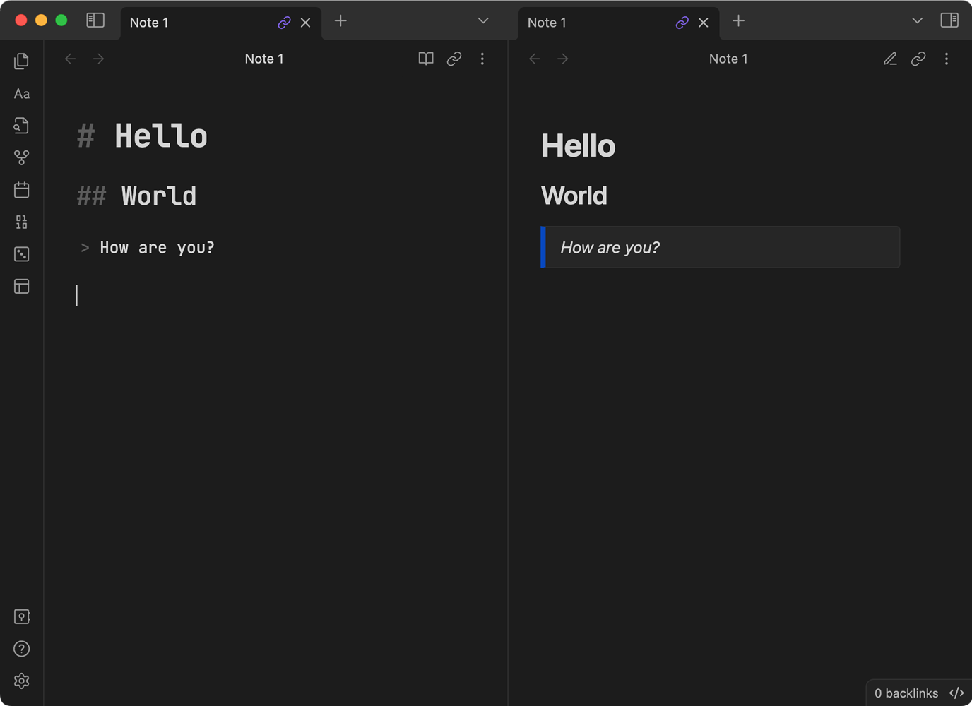 Viewing Note In Side by side Mode How To Create A NEW Note And Have It