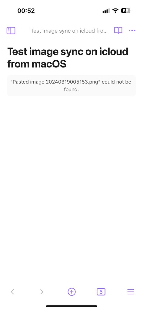Images Attached On Macos Cannot Be Displayed On Mobile Via Icloud Sync Help Obsidian Forum