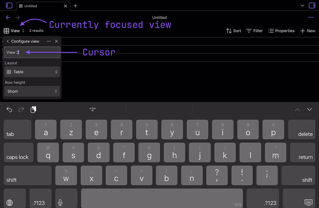 Bases Mobile - Creating/Duplicating a view from the GUI doesn't automatically set the focus on ...