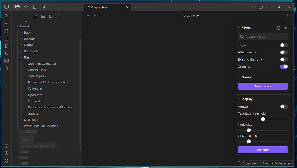 Graph view not loading a graph (Linux) - Help - Obsidian Forum