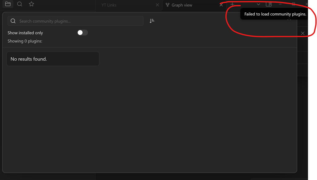Unable to install community plugin in obsidian in Win 11 - Help - Obsidian Forum