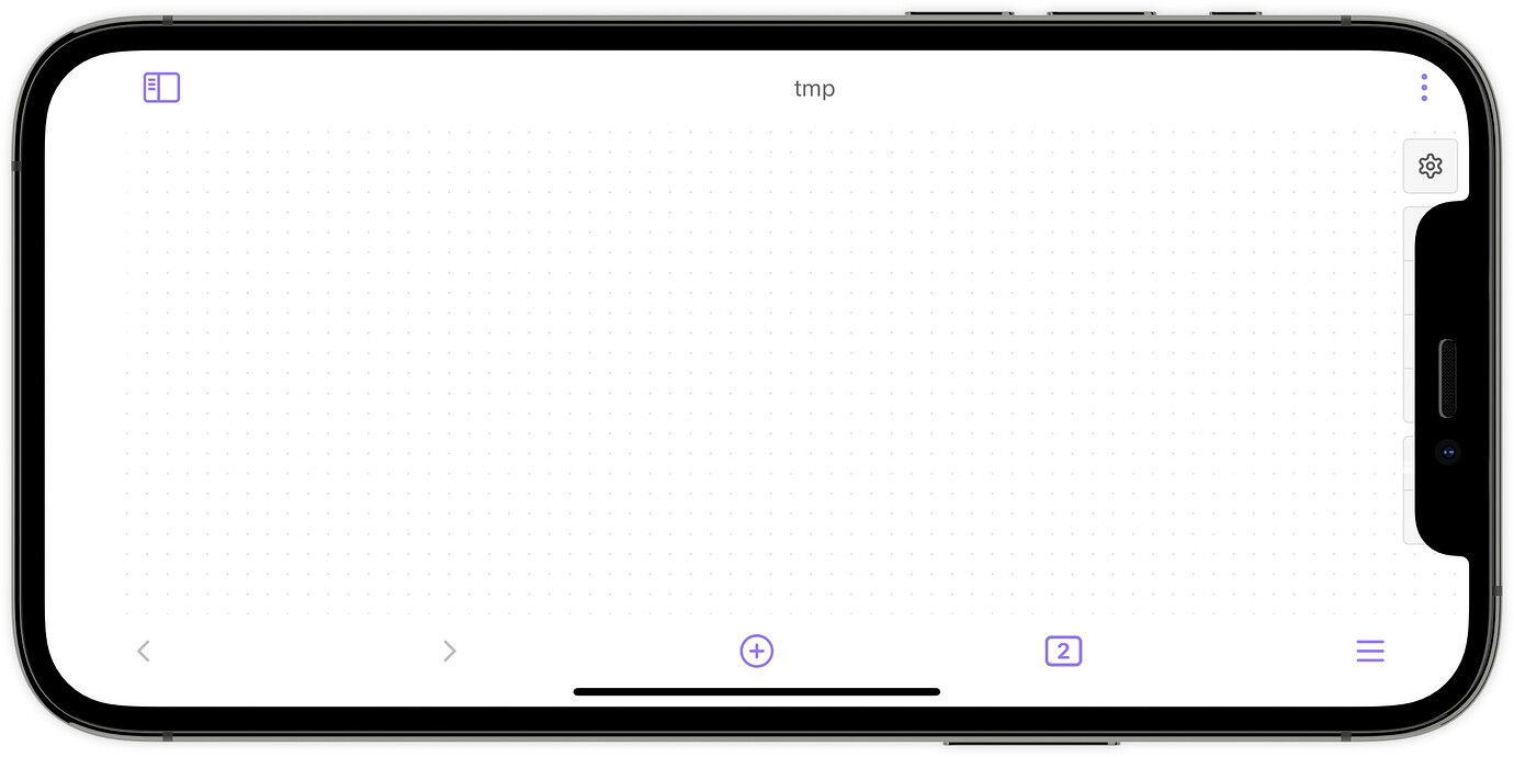 iPhone Horizontal canvas view - Bug reports - Obsidian Forum