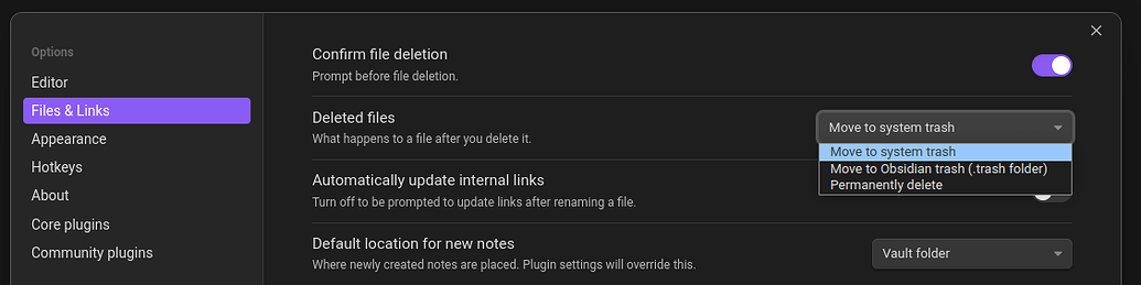 Deleted Files Permanent? - Help - Obsidian Forum