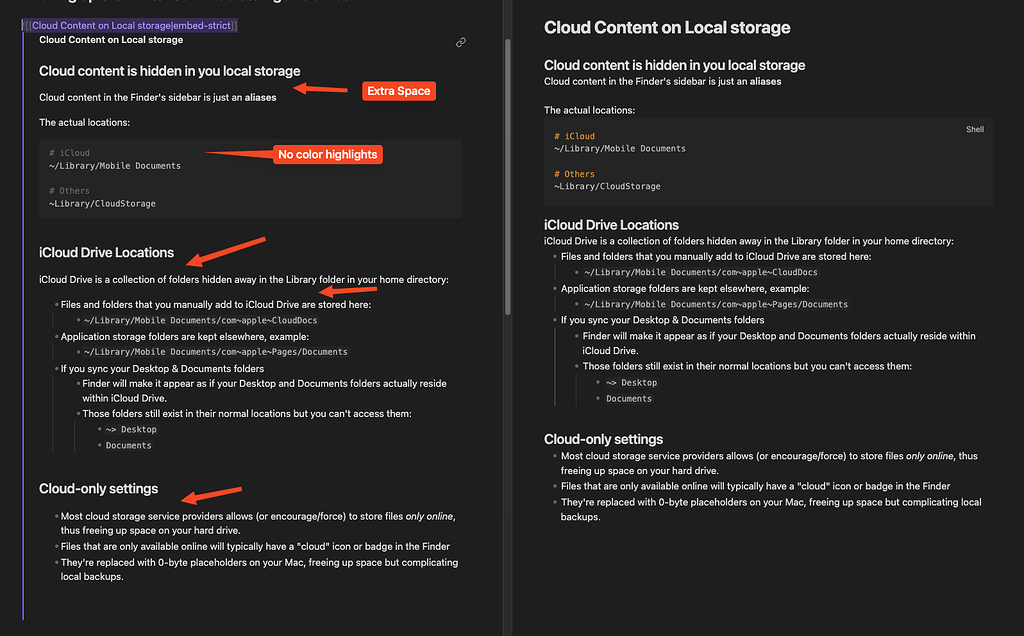 Embedded page formatting is different then the original - Help - Obsidian Forum