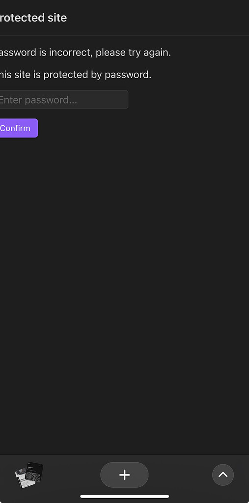 UI bug on password-protected Publish website (on mobile) : interface is cropped - Bug graveyard ...
