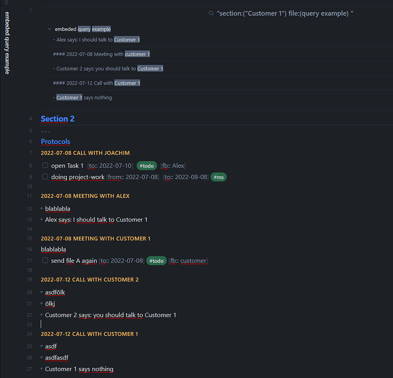Dataview quiery of file-sections - Help - Obsidian Forum