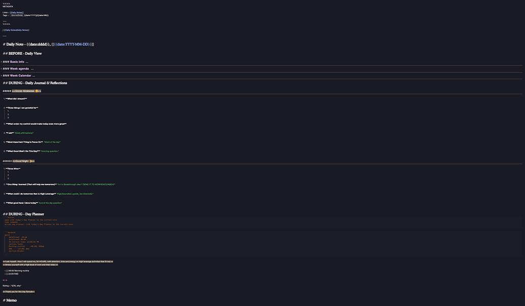 Daily And Weekly Notes Showcases Using Dataview Share And Showcase Obsidian Forum
