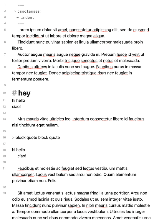 CSS Snippet Indent not working - Custom CSS & Theme Design - Obsidian Forum